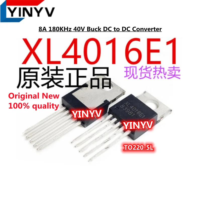 5PCS-XL4016E1-XL4016-TO220-5L-8A-180KHz-40V-Buck-DC-to-DC-Converter ...