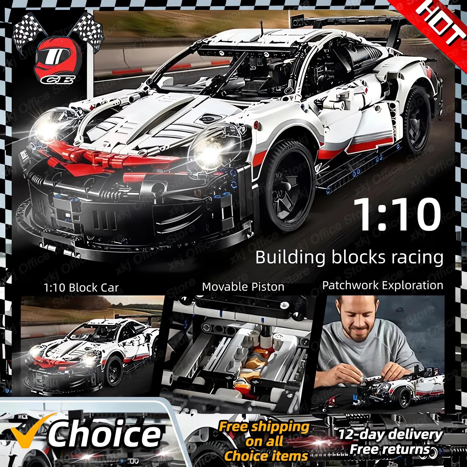 New-1580pcs-Classic-Racing-Car-Building-Block-Toy-Education-DIY-Racing ...