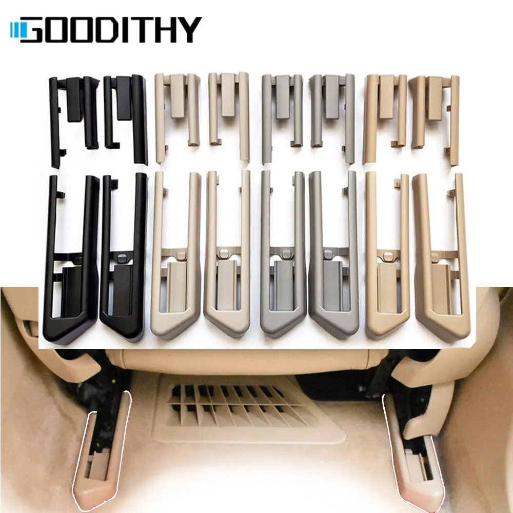Car Interior Black Front Seat Rail Sliding Track Trim Cover Replacement ...