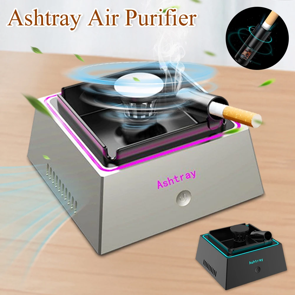 Multifunction-Ashtray-Smokeless-Portable-Ashtray-Air-Purifier-Anion ...