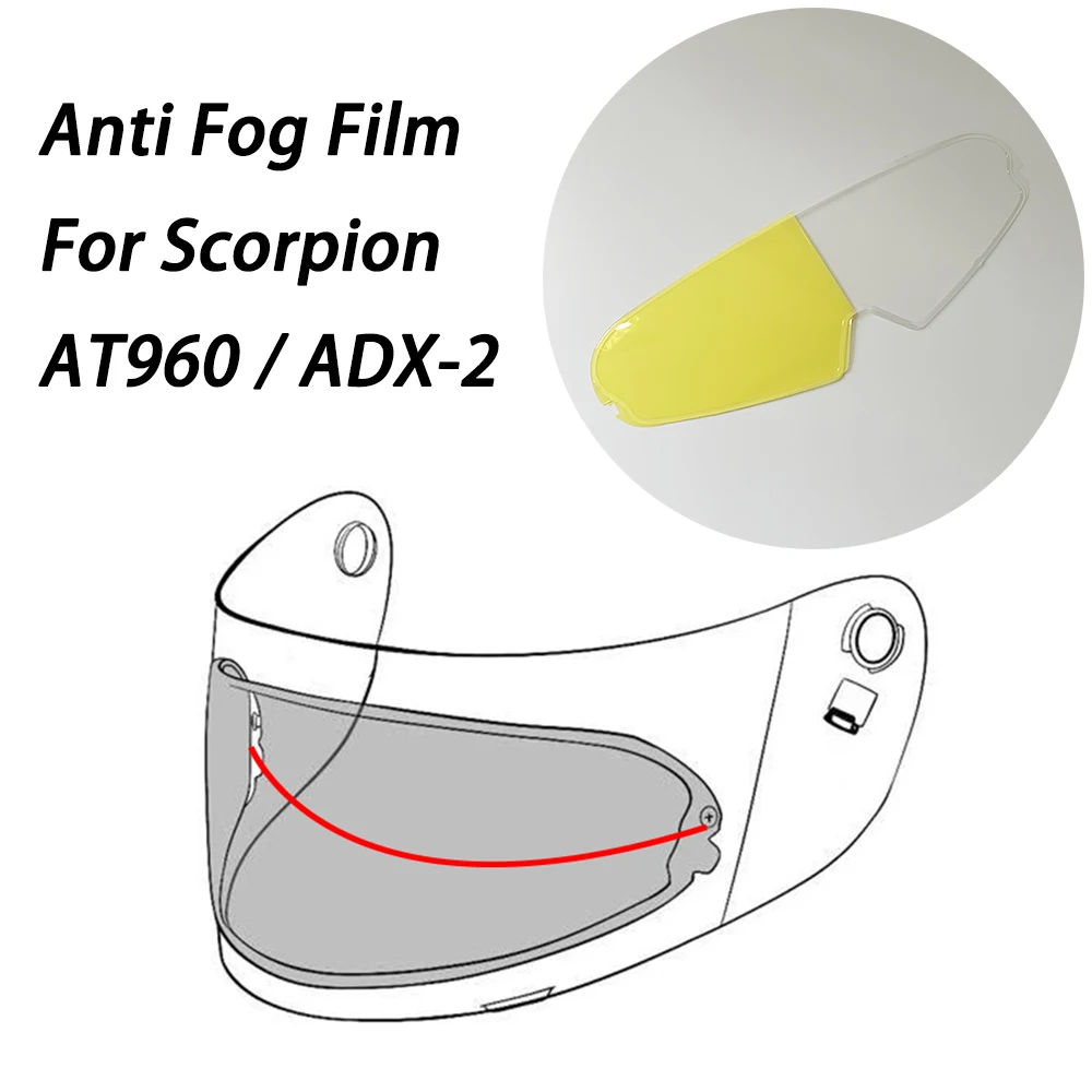 Motorcycle Helmet Visor Insert Anti-Fog Clear For Scorpion AT960 ADX-2 ...
