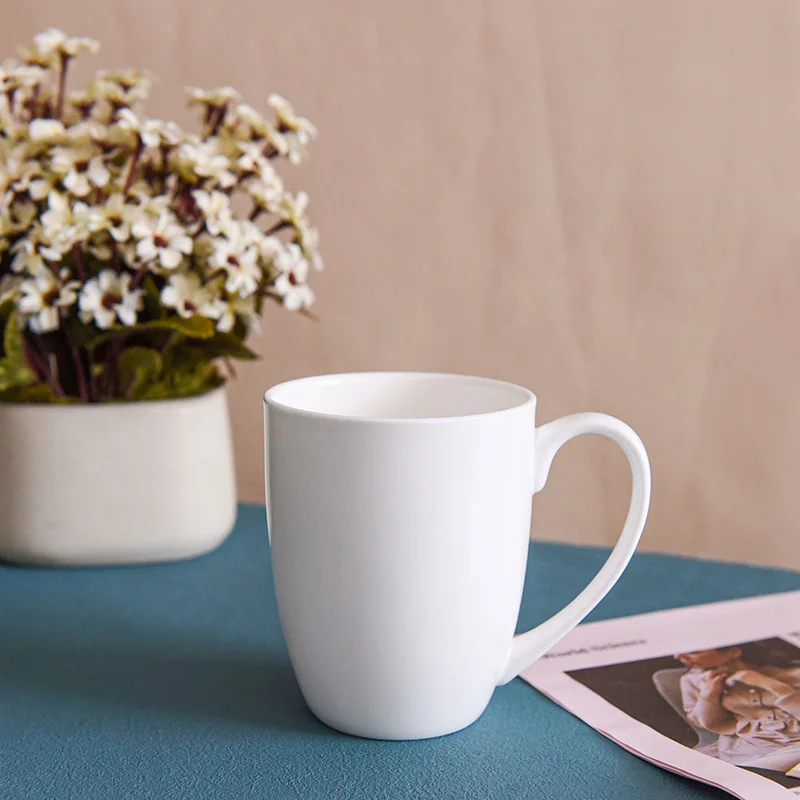 Gold-Rimmed Mug Moonlight Cup Ceramic White Creative Exquisite Coffee ...