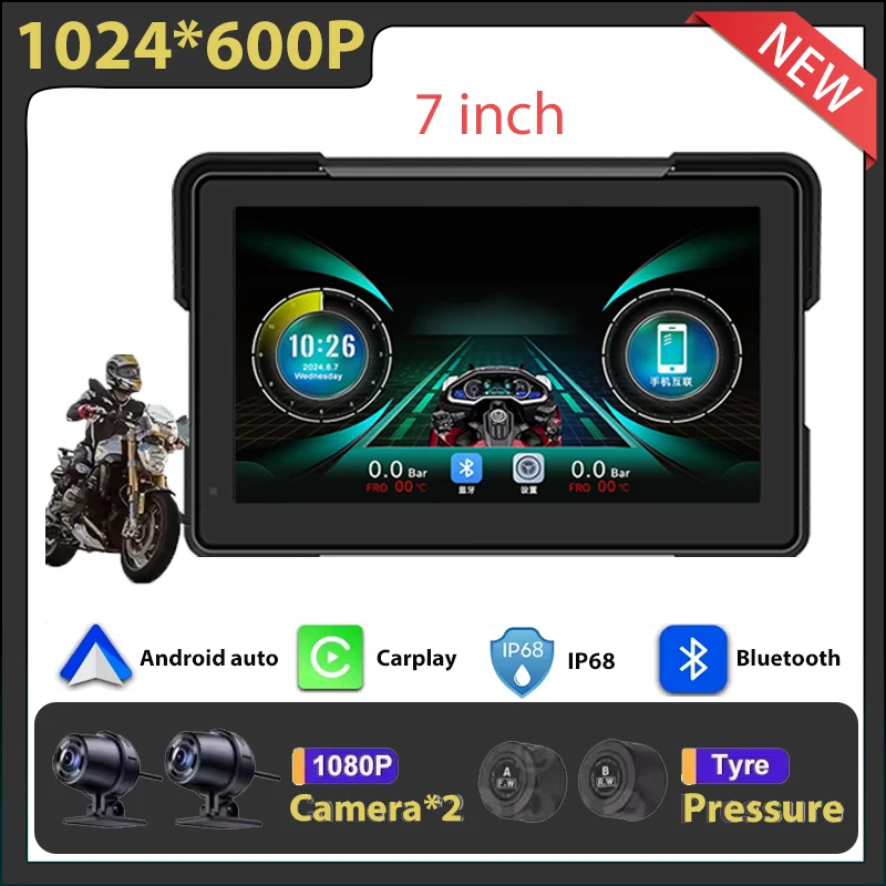 Kablosuz-Apple-Carplay-ile-motosiklet-DVR-Dash-kamera-i-in-7-in-ekran ...