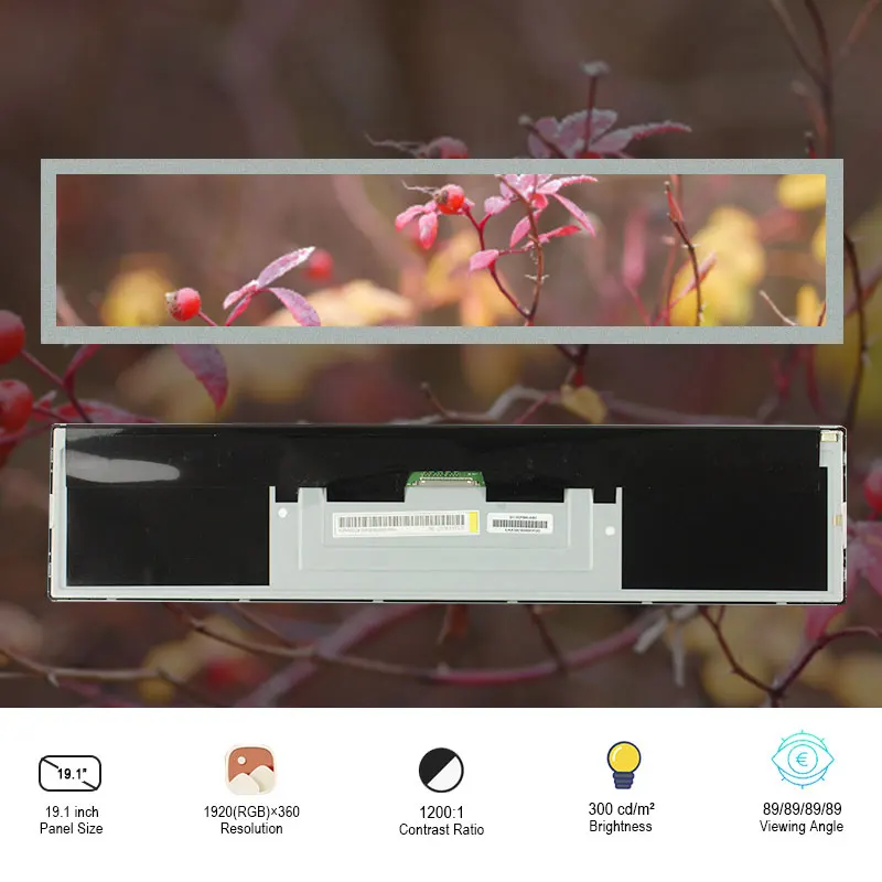 19 zoll 2K 1920*360 Ultra Breite Gestreckt Bar LCD Werbung Display ...