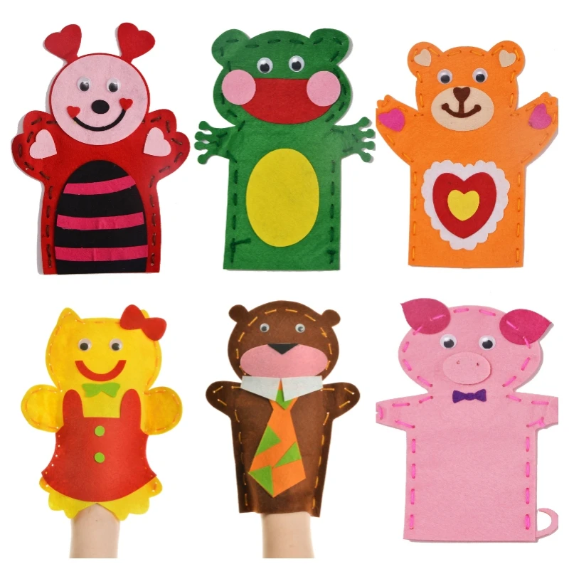 Clearance-Children-DIY-Cartoon-Hand-Puppet-Craft-Toys-Kindergarten-Non ...