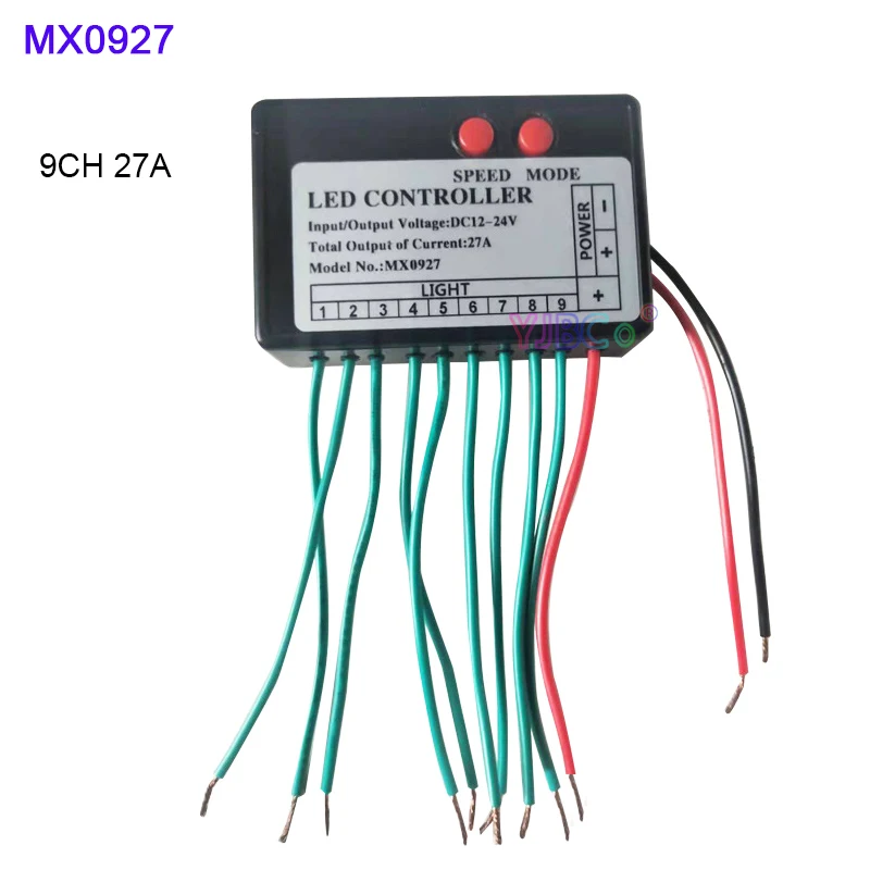 12V-24V-4CH-9CH-Single-color-led-strip-light-controller-jump-water ...