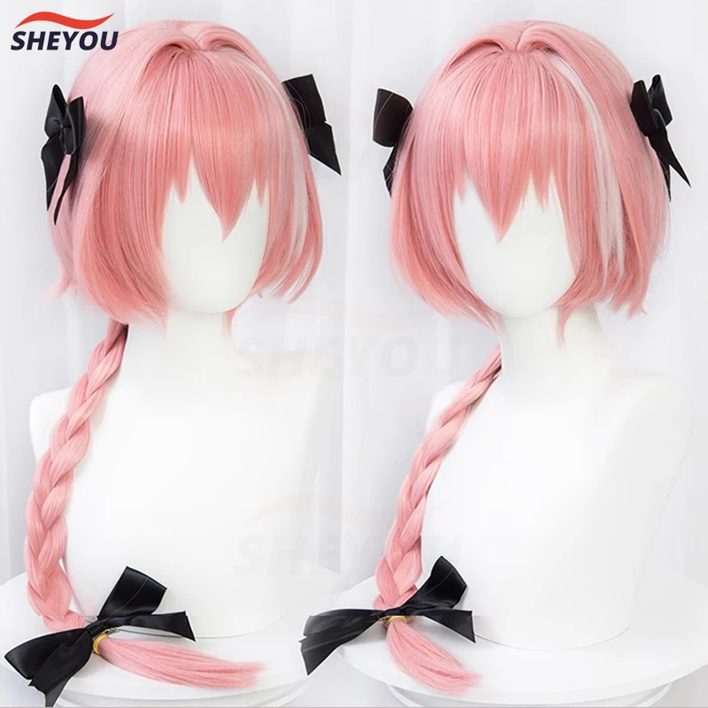 Astolfo-Cosplay-Wigs-Game-Fate-Long-Pink-Mixed-Braid-Heat-Resistant ...