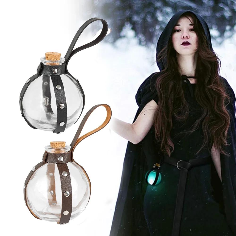 Medieval-Wizard-Witch-Dark-Magic-Cork-Potion-Glass-Bottle-Holder ...