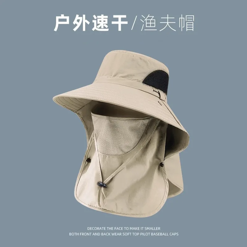 Summer-fisherman-hat-UV-resistant-sun-shading-hat-fishing-face-and-neck ...