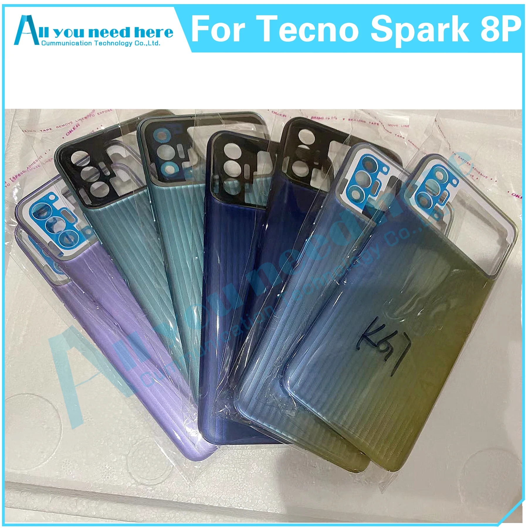 For-Tecno-Spark-8P-KG7-Back-Cover-Door-Housing-Case-Rear-Cover-For ...