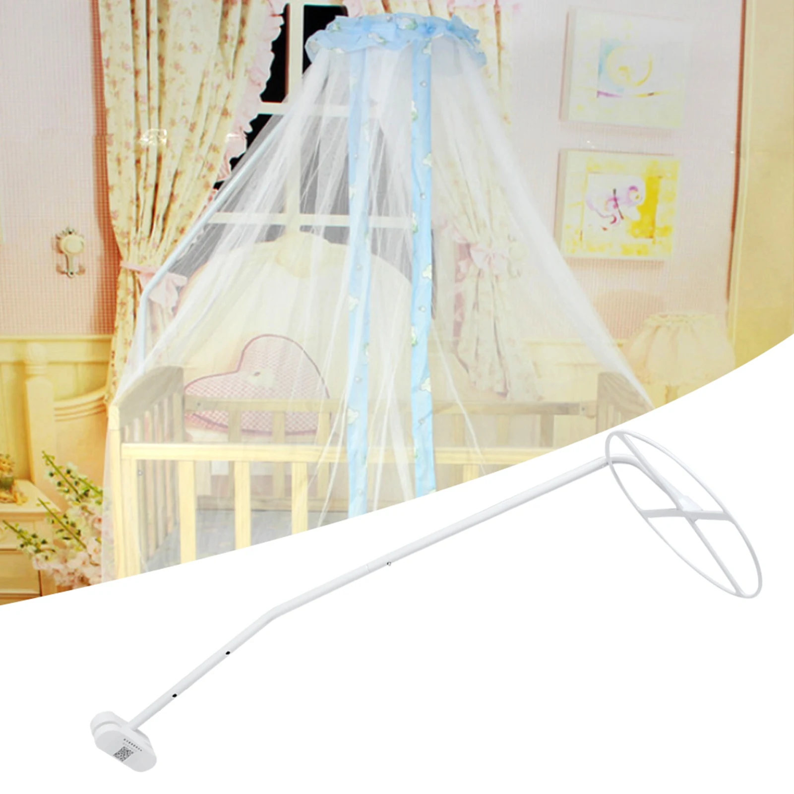 Mosquito-Net-Stand-Holder-Set-Adjustable-Clip-On-Crib-Canopy-Holder ...