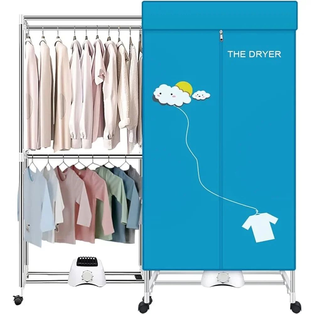Portable-Dryer-110V-1000W-Electric-Clothes-Dryer-Machine-Double-layer ...