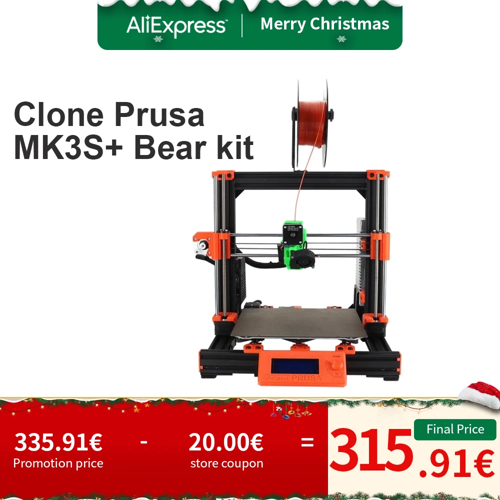 Clone Prusa I3 Mk3s+ Bear V2.0 3d Printer High Quality Diy Kit With ...