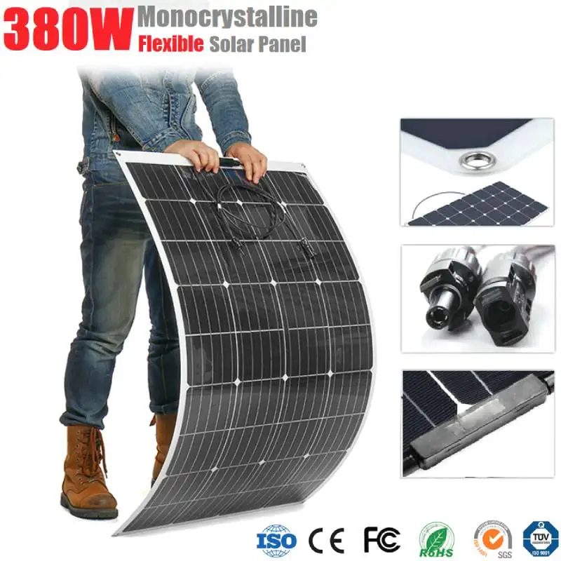 380W-Solar-Panels-Portable-Flexible-Solar-Panel-Waterproof-Outdoor ...