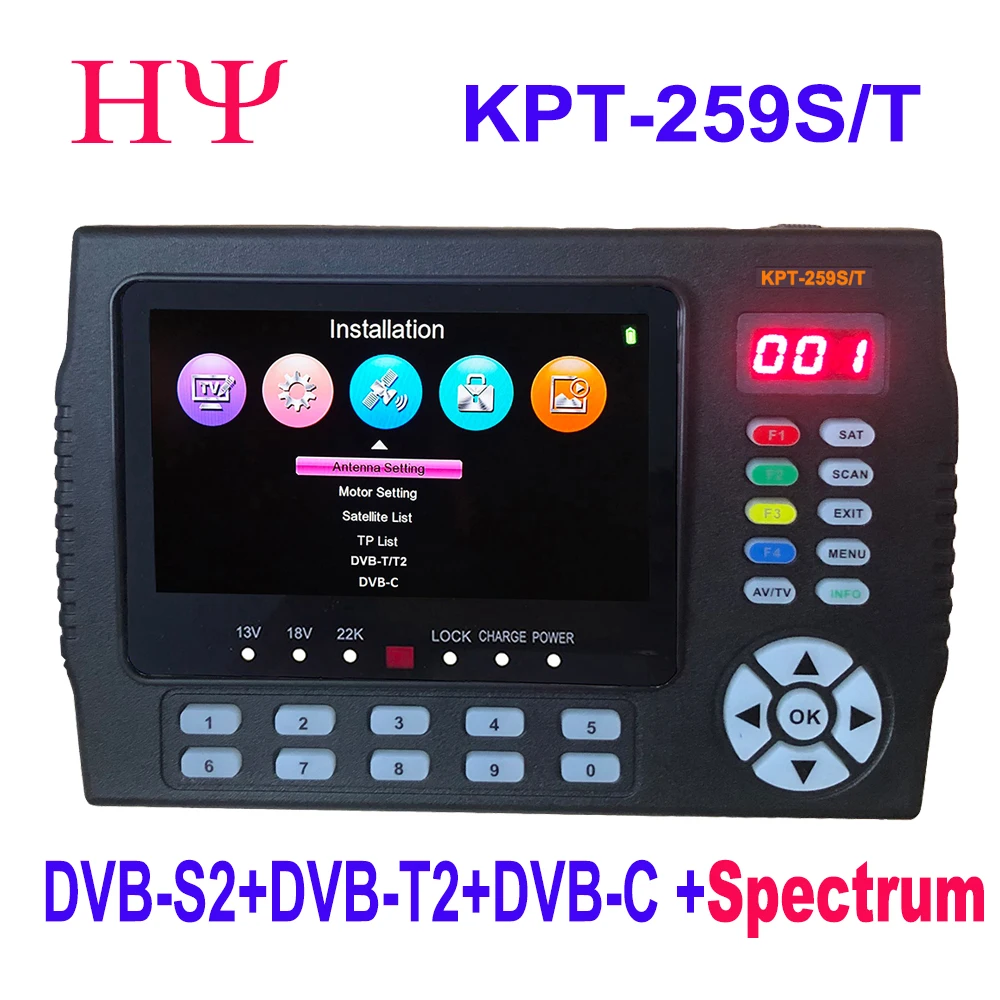 Kpt-259st-Dvb-s2-Dvb-t2-Dvb-c-Finder-Meter-Satellite-Tv-Receiver ...
