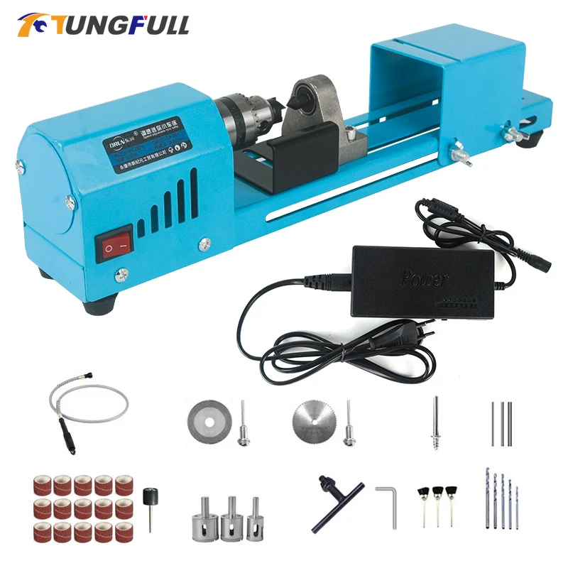 150W-Electric-Wood-Mini-Lathe-Beads-Grinding-Polisher-and-Polishing ...