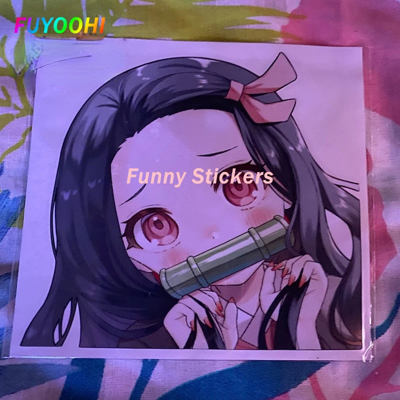 FUYOOHI Play Stickers Personality Nezuko Kamado Demon Slayer Peeker Big ...