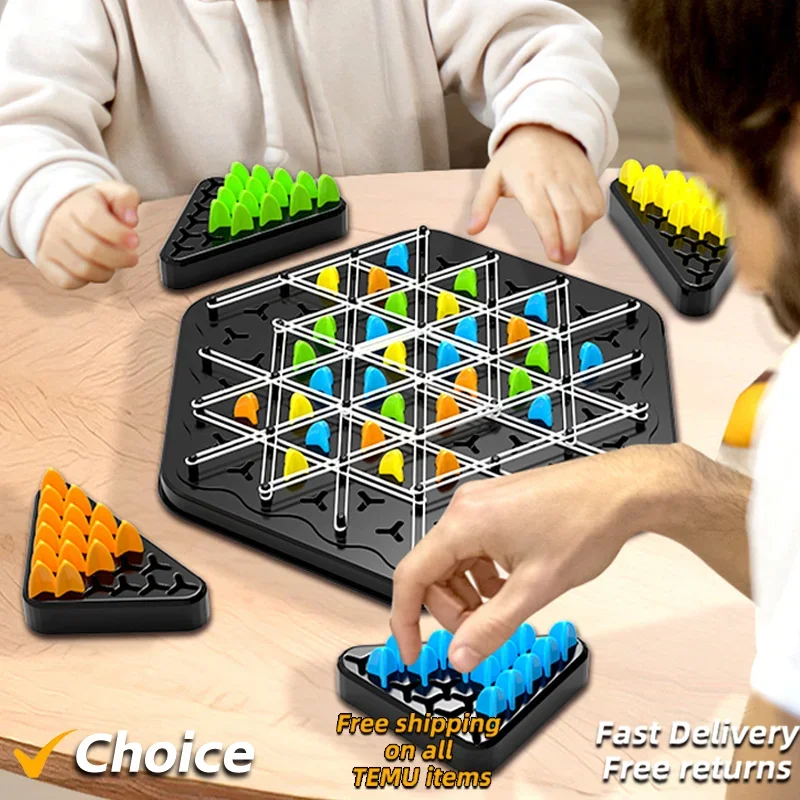 New-Geometry-Chain-Chess-Puzzle-Triangle-Chess-Desktop-Game-Rubber-Band ...