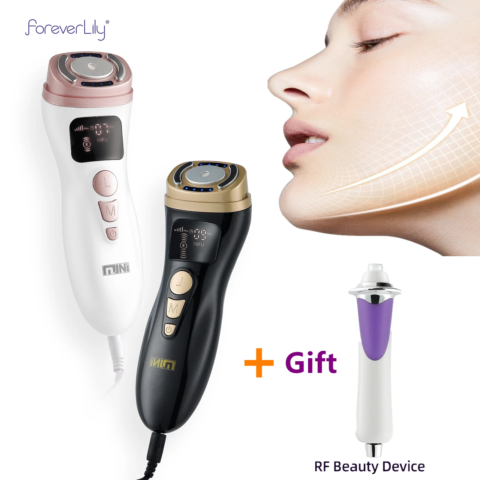 Mini HIFU Machine Ultrasonic RF EMS HIFU Facial Lifting Skin Tightening ...