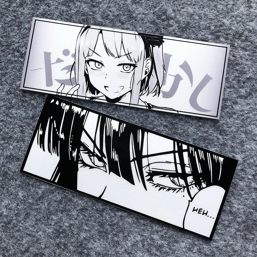 JDM-Anime-Girl-Eyes-Gaze-Reflective-Car-Sticker-Motorcycle-Scooter-Body ...