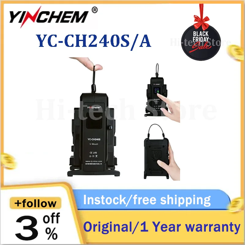 YinChem cargador de batería portátil y ligero de doble canal, YC CH240S/A, con pantalla LCD ...