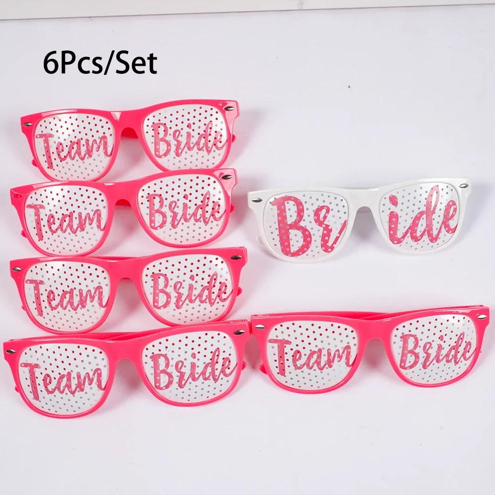 6Pcs-Team-Bride-To-Be-Glasses-Bridal-Shower-Bachelorette-Hen-Party ...