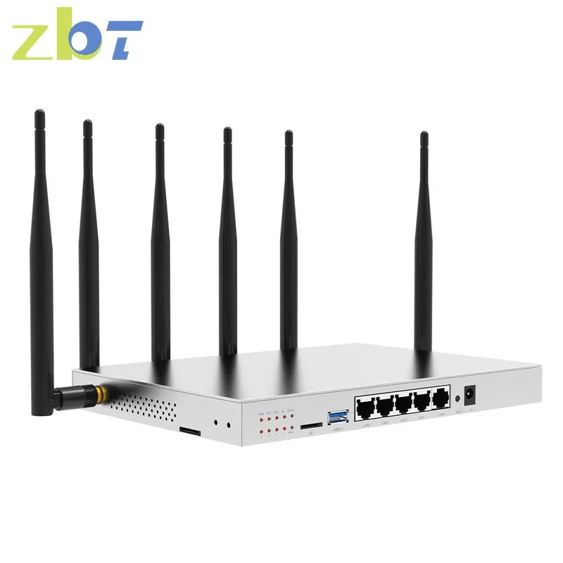 ZBT OpenWRT 4G WiFi Router 4*LAN Gigabit 1200Mbps 2.4G 5.8GHz USB3.0 ...