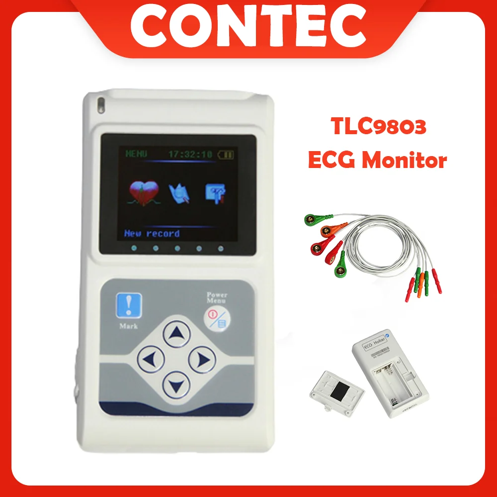CONTEC TLC9803 3 Channels ECG Holter, EKG Holter, Dynamic ECG Monitor ...