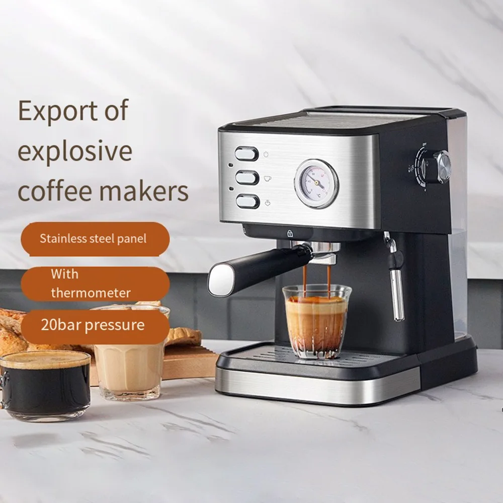 1050W-20Bar-Pressure-Coffee-Maker-Small-Fancy-Steam-Milk-Foam-Home ...