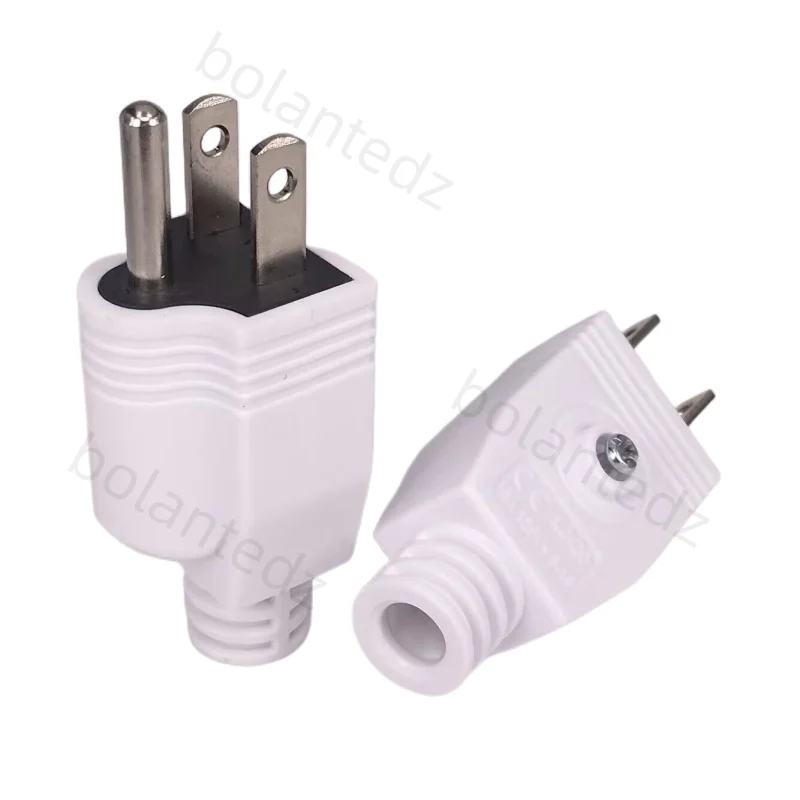 US American 3 Pin Nema 5-15P AC Electrical Power Male Plug Adaptor ...