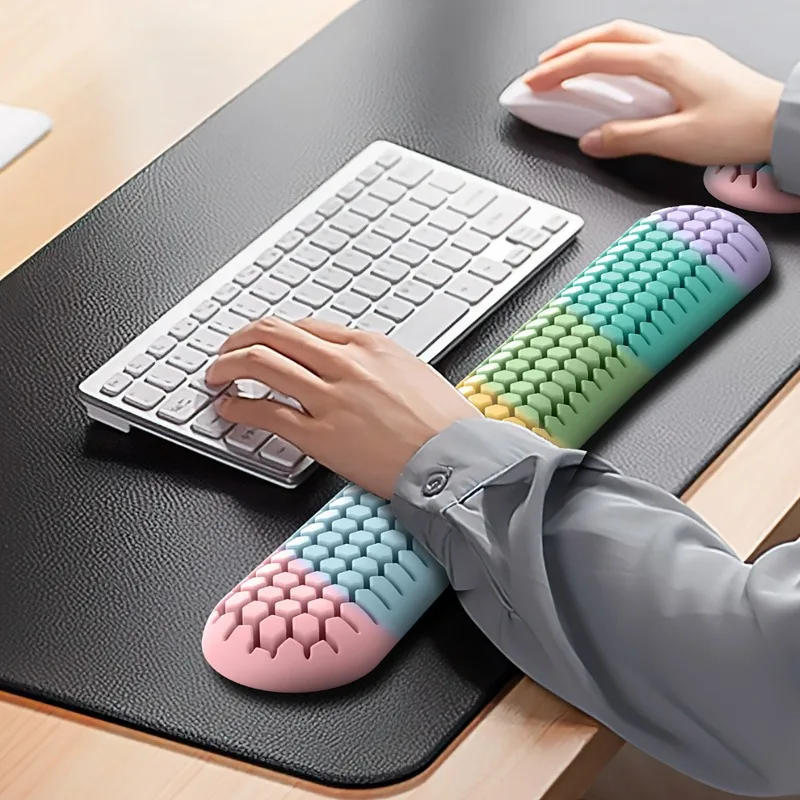 Silicone Wrist Rest Pad Set - Ergonomic Cooling Hand Guard for Keyboard ...