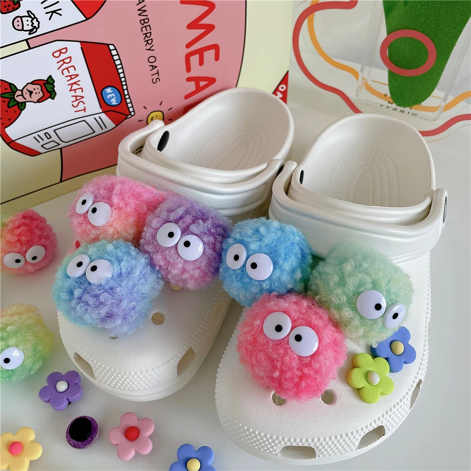 Dijes-para-Crocs-Pom-pom-decoraci-n-de-flores-de-zapatos-de-bola ...