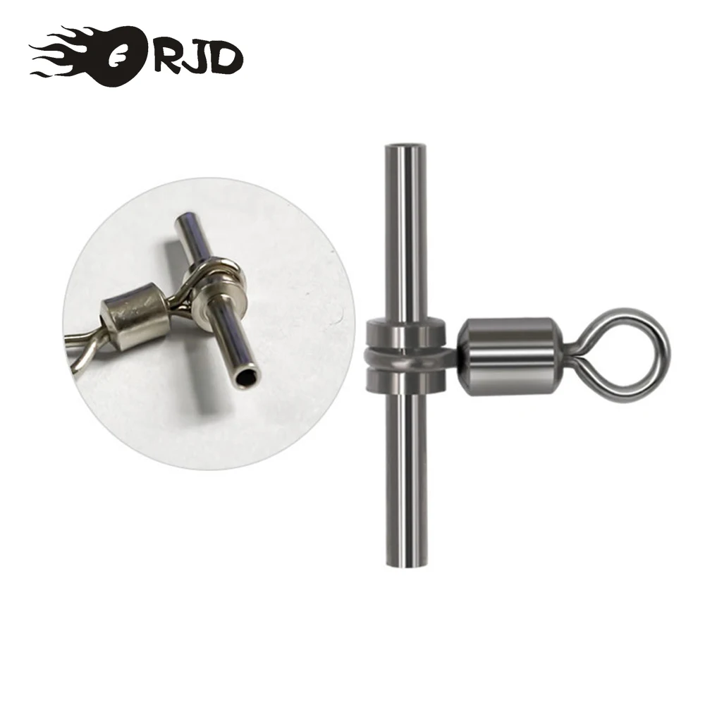 Orjd 50pcs 3 Way Fishing Swivel Cross Line Crane Swivel Stainless Steel ...