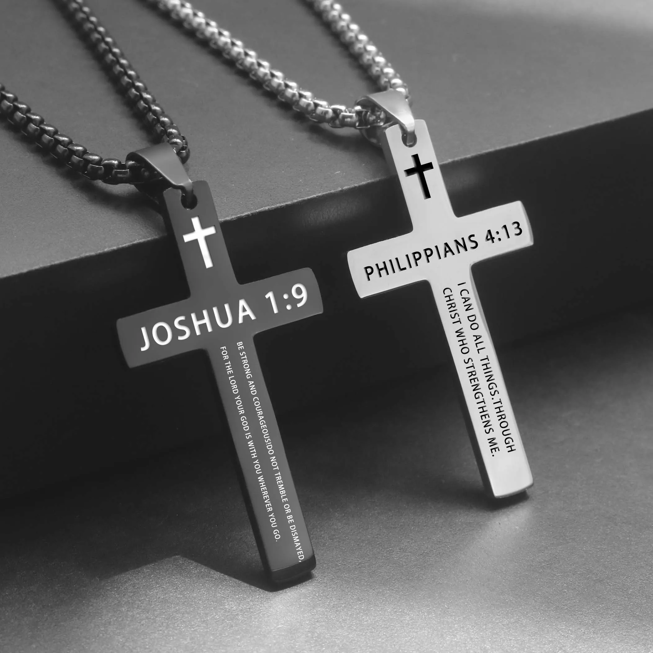 1PC-304L-Stainless-Steel-Bible-Verse-Necklace-for-Men-Jesus-Cross ...
