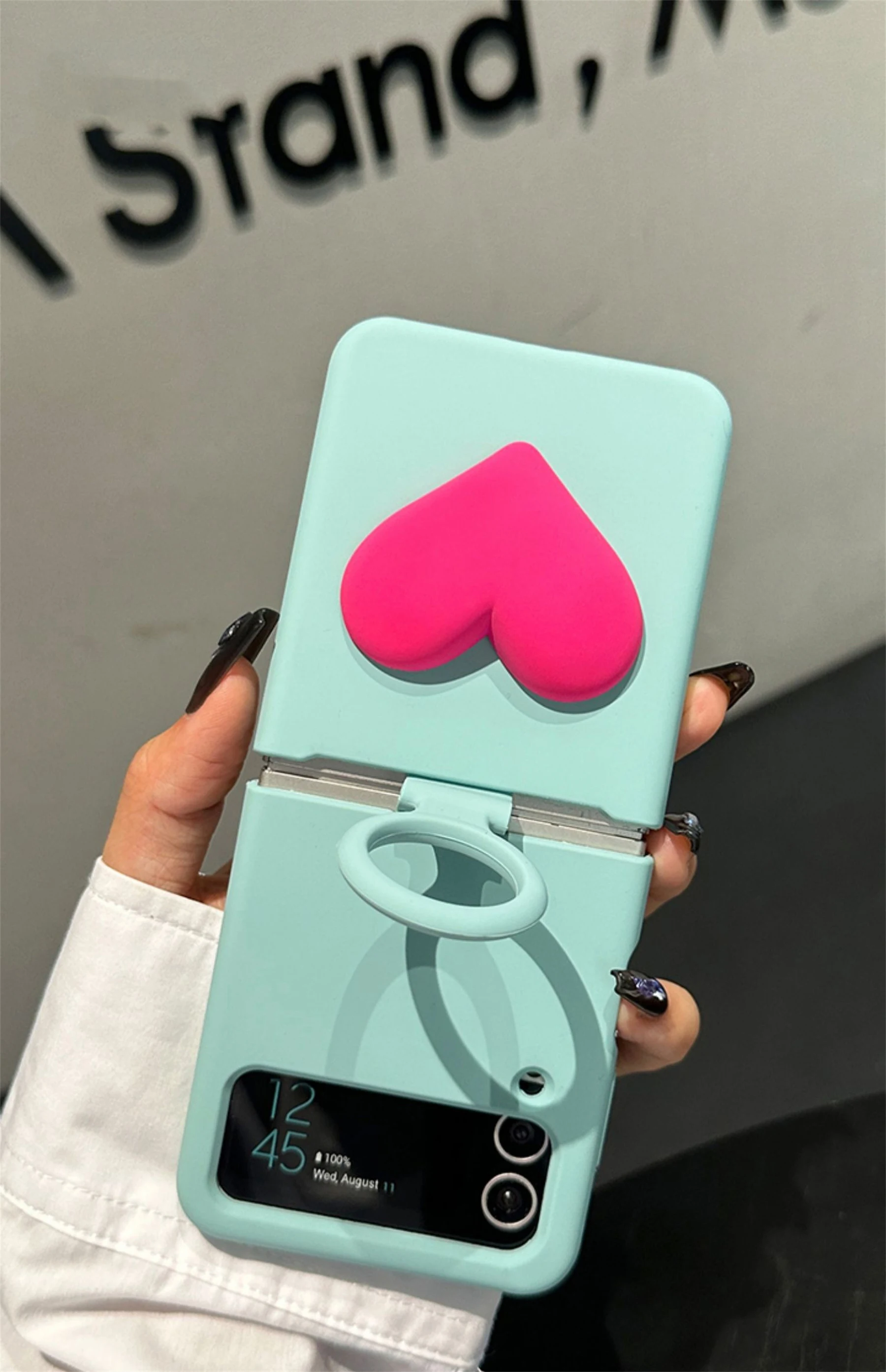 Korean Luxury Soft Silicone Ring Case with 3D Love Heart for for ...