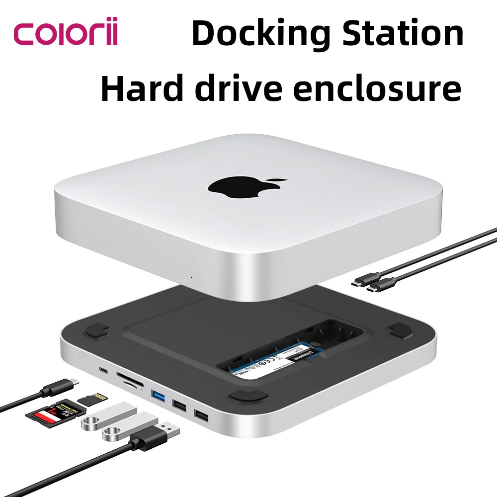 USB-C-Hub-with-Hard-Drive-Enclosure-Type-C-Docking-Station-Supports ...