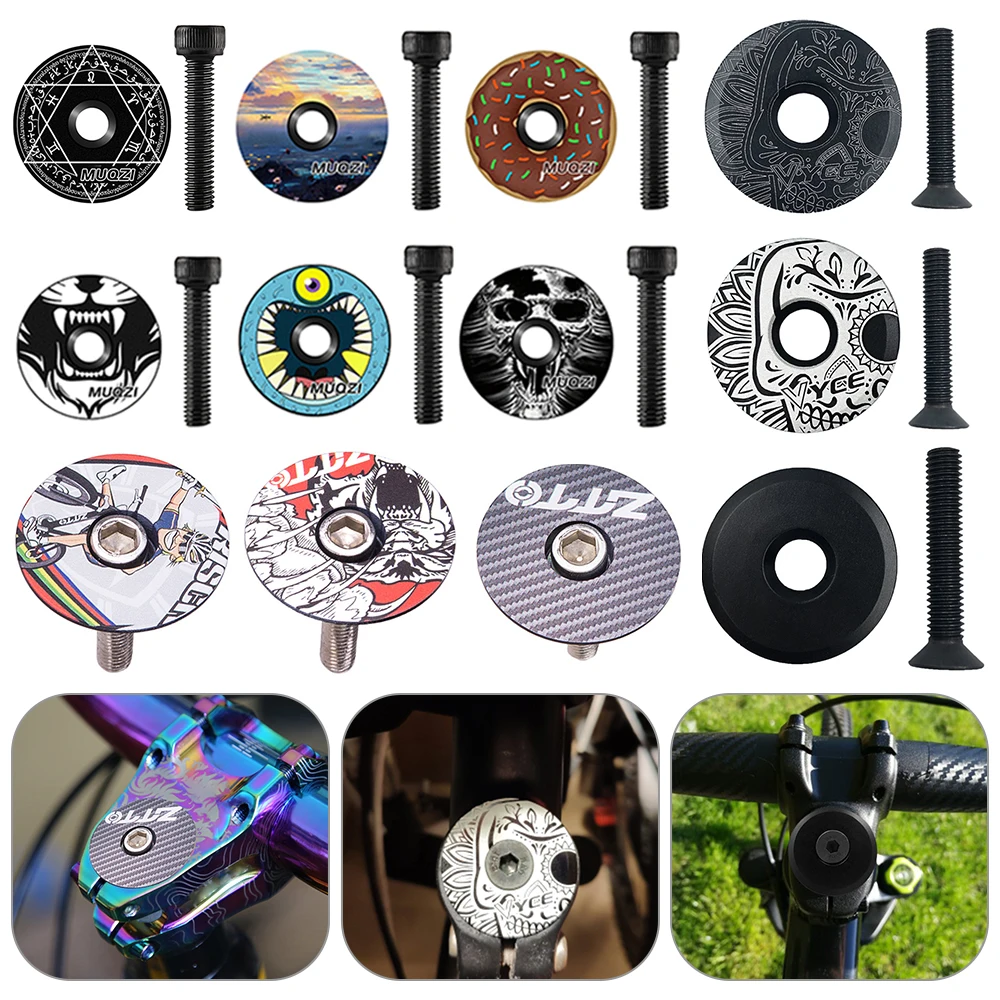 Aluminum Alloy Mountain MTB Road Bike Bowl Cover Bicycle Stem Top Cap ...