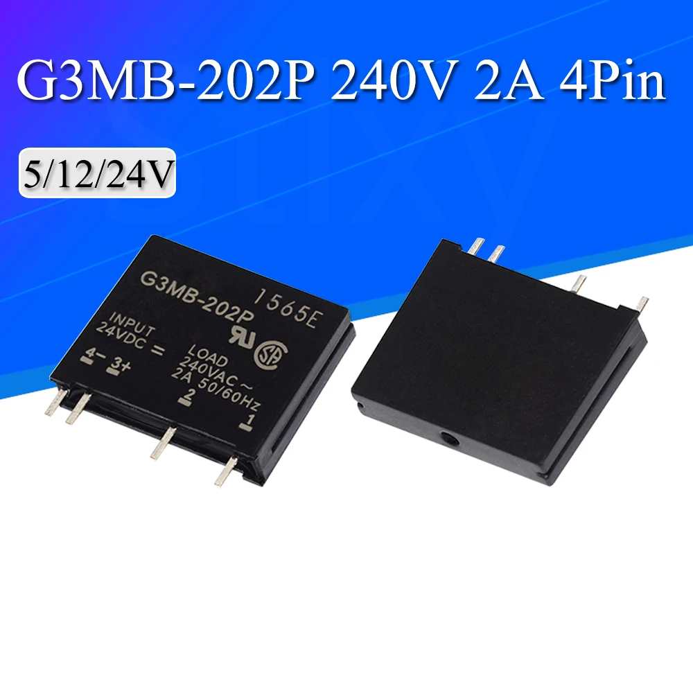 1Pcs 5V 12V 24V DC-AC Solid State Relay Module G3MB-202P G3MB 202P PCB ...