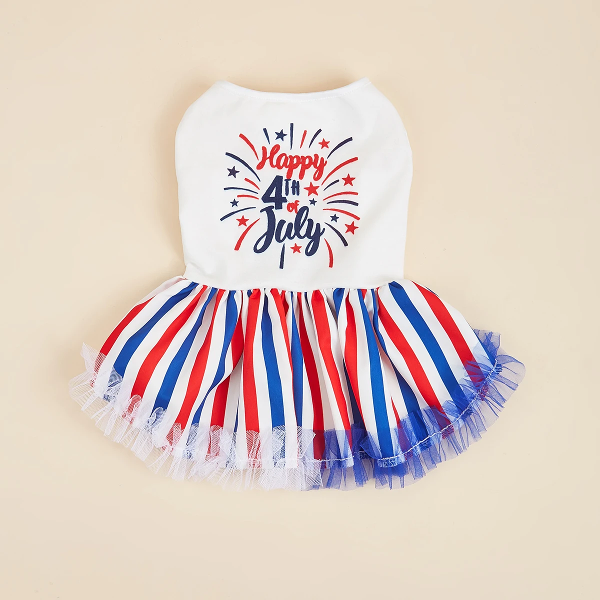 Striped Dog Dresses,American Flag Star Dog Tutu dress Clothes for Small ...