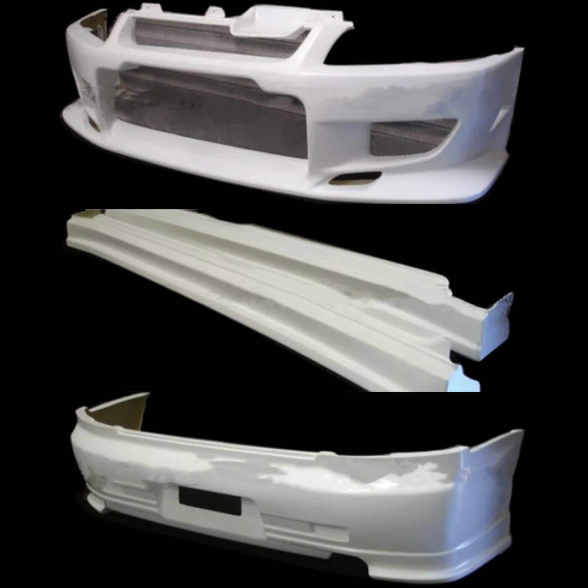 Body-Kit-Resin-Front-Rear-Bumper-Side-Skirt-for-Mitsubishi-EVO-7 ...