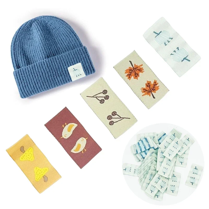 100PcHandmade-Clothes-Label-Tags-Maple-Leaf-Pattern-Hand-Made-Label-For ...
