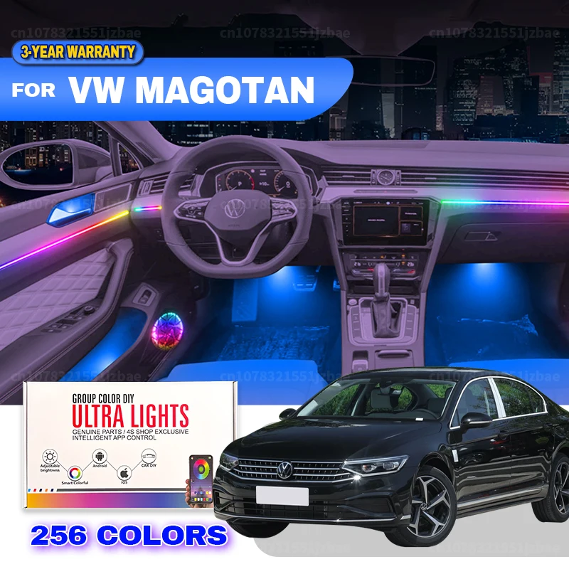 For Volkswagen Passat Magotan B8 Button 256 Colors RGB Symphony Car LED ...