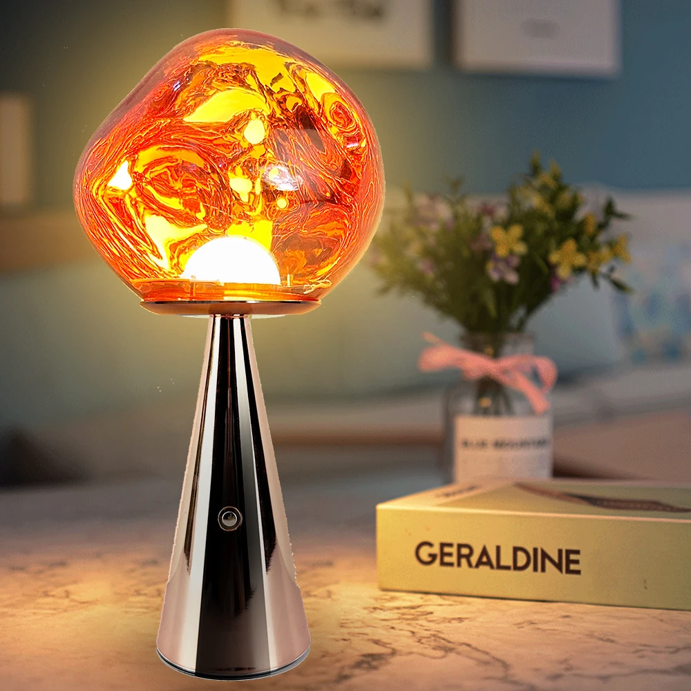 LED-Volcano-Lava-Lamp-Scandinavian-Style-Spherical-Table-Lamp-Touch ...