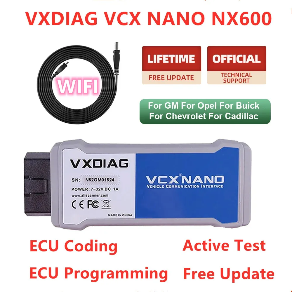 WIFI-VXDIAG-VCX-NANO-NX600-For-GM-J2534-Programming-ECU-Coding-Active ...