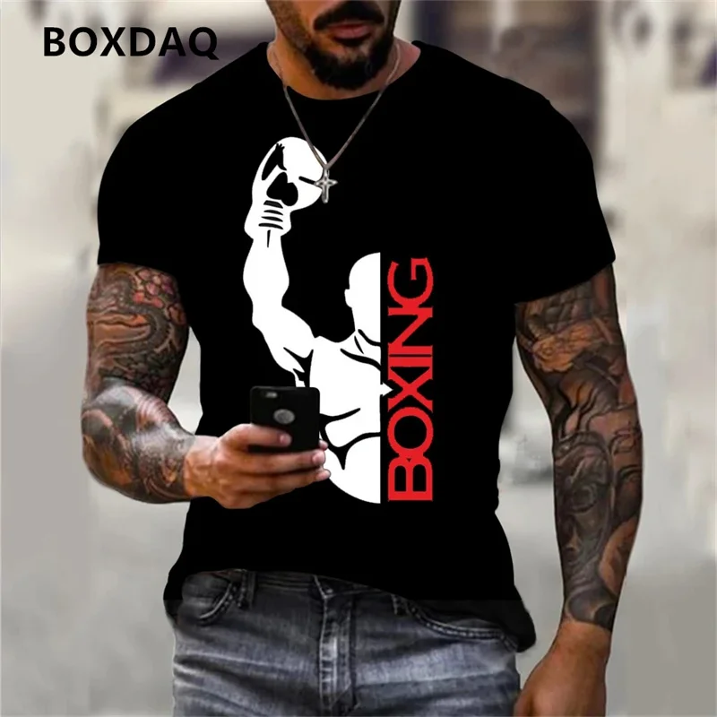 Short-Sleeve-Men-s-Sports-T-Shirts-Boxing-Fight-Workout-Casual-Sporty ...