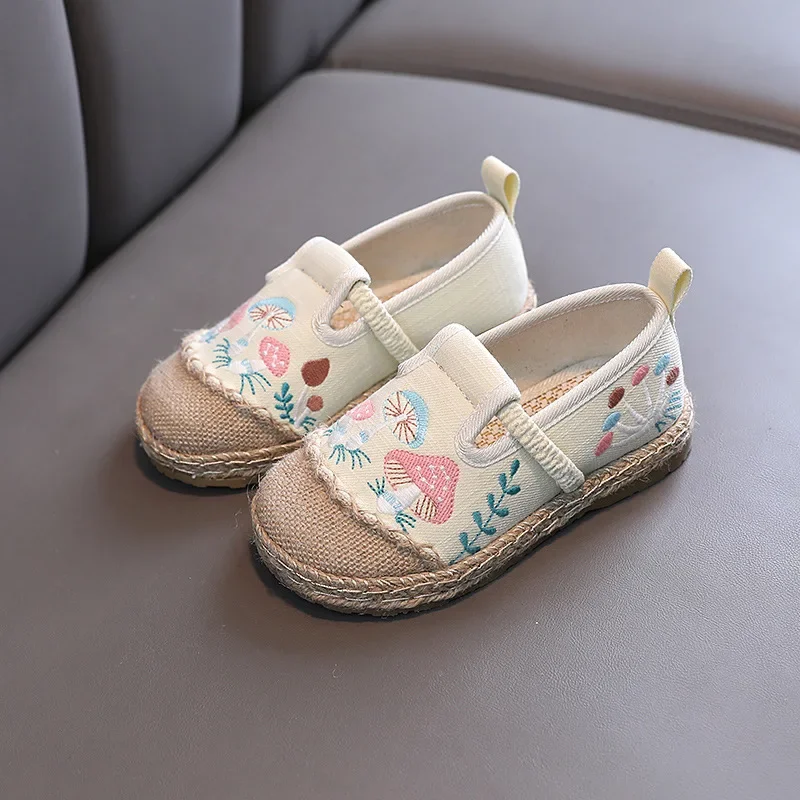 Children's Ethnic Style Embroidered Shoes Cute Causal Princess Shoes ...