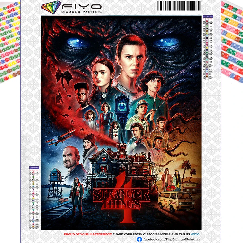 Fiyo Diamond Painting Stranger Things Poster New 2022 Picture Diamond ...