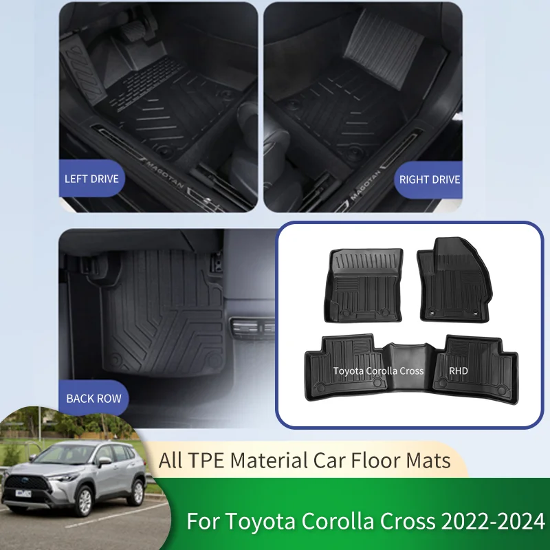 for Toyota Corolla Cross XG10 2022 2023 RHD TPE Car Floor Mats All ...