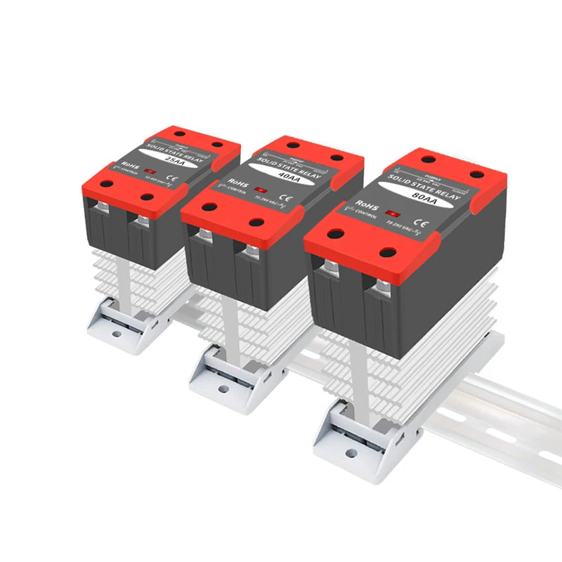 Solid State Relay Din Rail with Radiator SSR 25DA 40DA 60DA DC Control ...