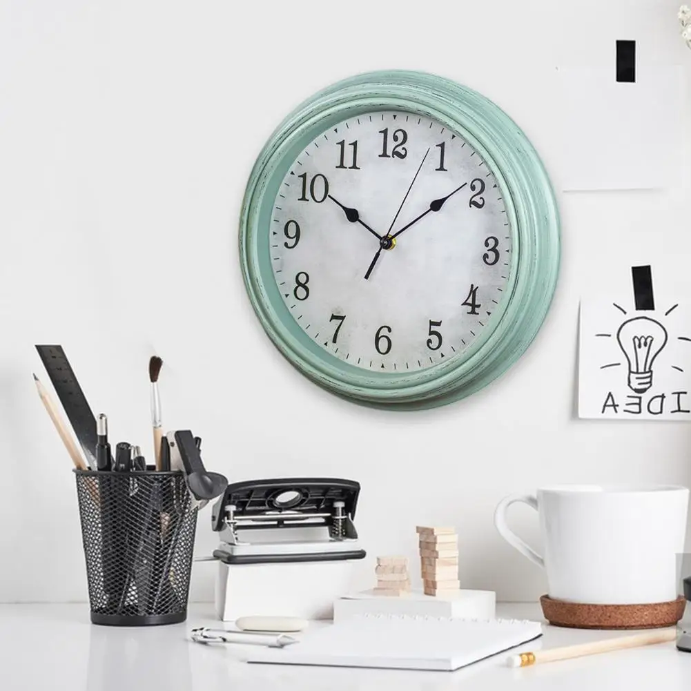 Dust-proof-Wall-Clock-12-inch-Round-Clock-Vintage-Hanging-Clock-Silent ...